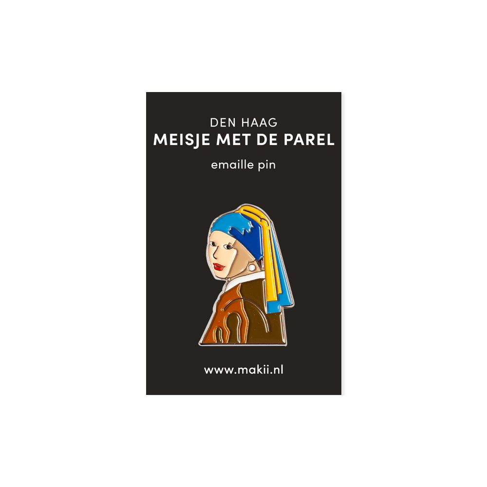 Emaille Pin - Meisje met de parel – The Hague Info Store